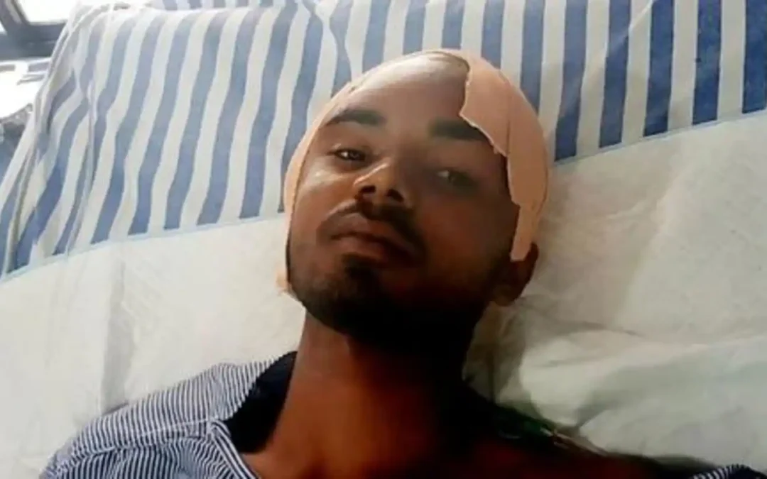 Man survives after steel rod pierces neck, narrowly missing brain and ...